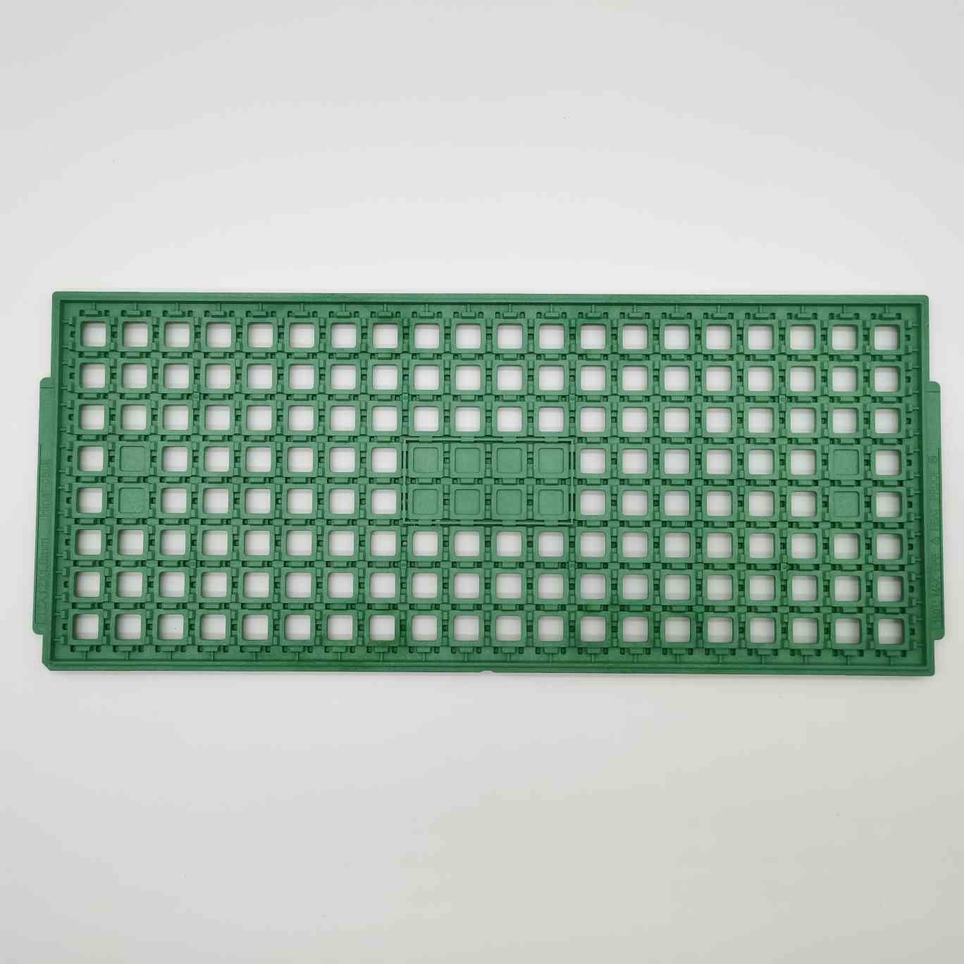 PPE antistatik Green JEDEC IC Trays untuk chip dan modul